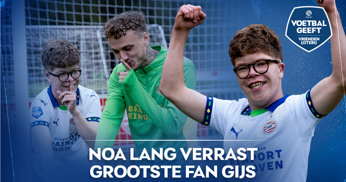 VriendenLoterij Eredivisie | 𝗡𝗢𝗔 𝗟𝗔𝗡𝗚 verrast grootste fan Gijs (17)…